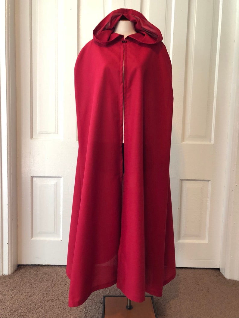 Red Cloak Cotton Hooded - Etsy