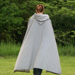 Gray Cloak - Cotton, Hooded - Etsy