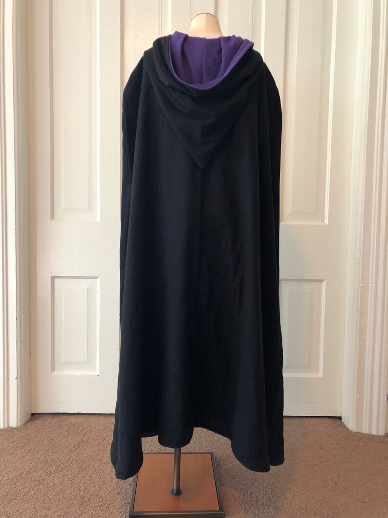 Black/purple Reversible Hooded Cloak - Etsy