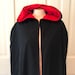 Red/black Reversible Hooded Cloak - Etsy