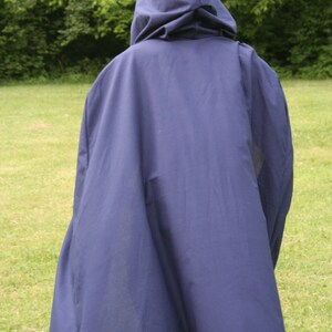 Navy Cloak - Cotton, Hooded - Etsy