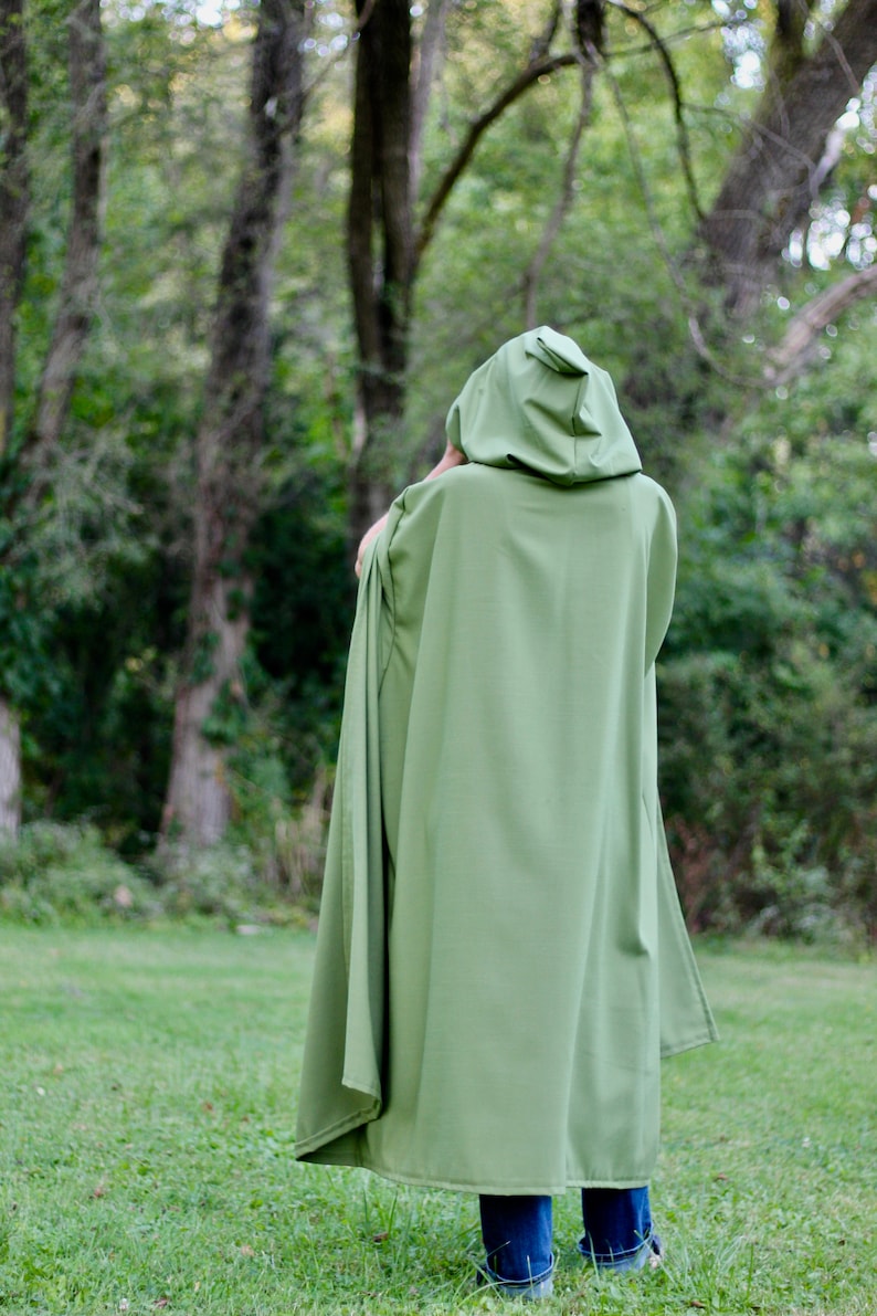 Olive Green Linen Cloak - Etsy