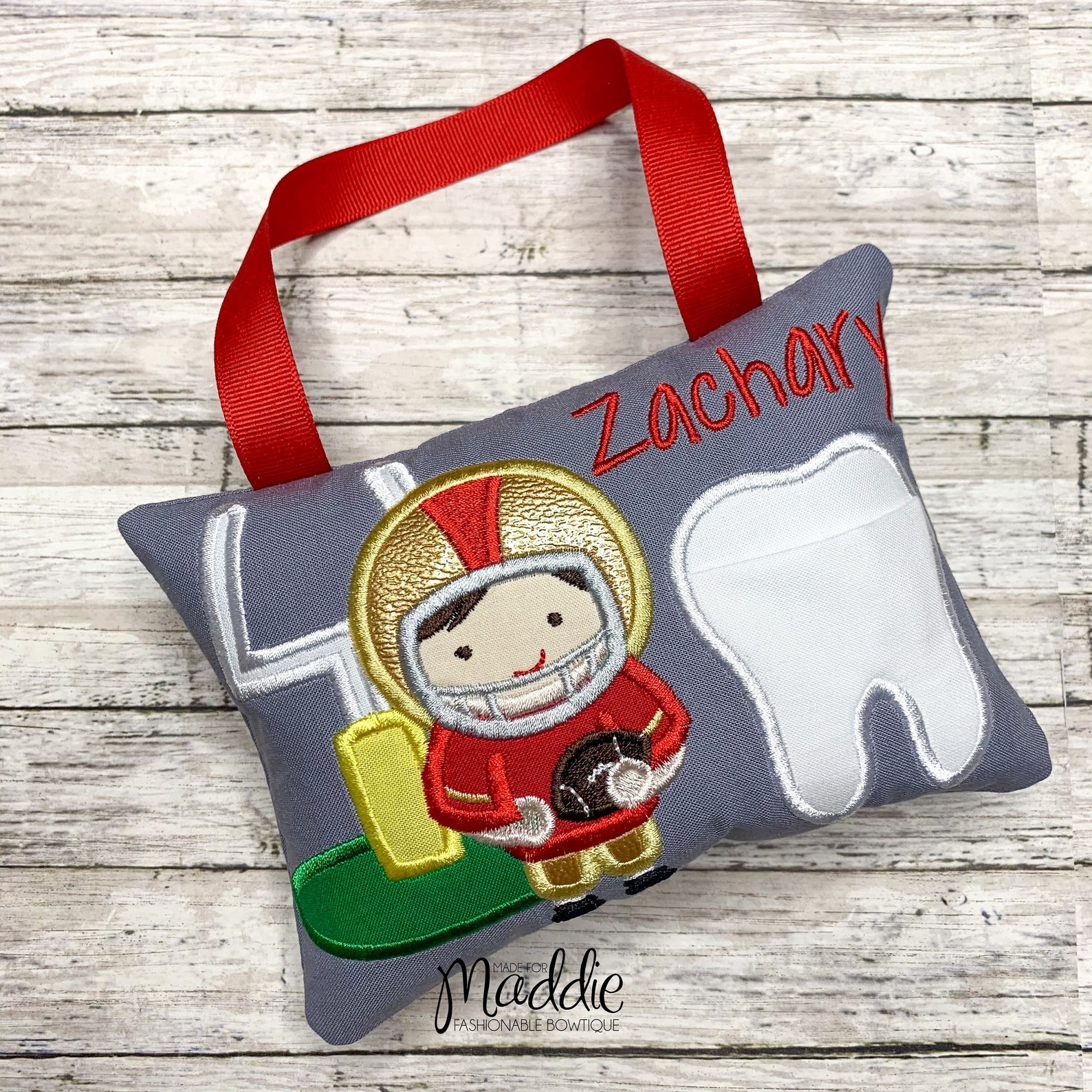 Football Tooth Fairy Pillow Boys Tooth Fairy Pillow | Etsy