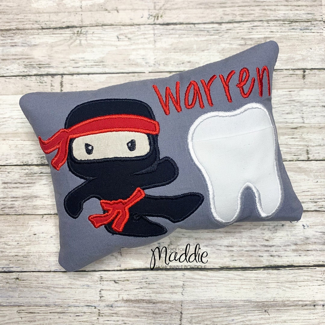 Ninja Tooth Fairy Pillow, Tooth Fairy Pillow, Ninja Tooth Pillow ...
