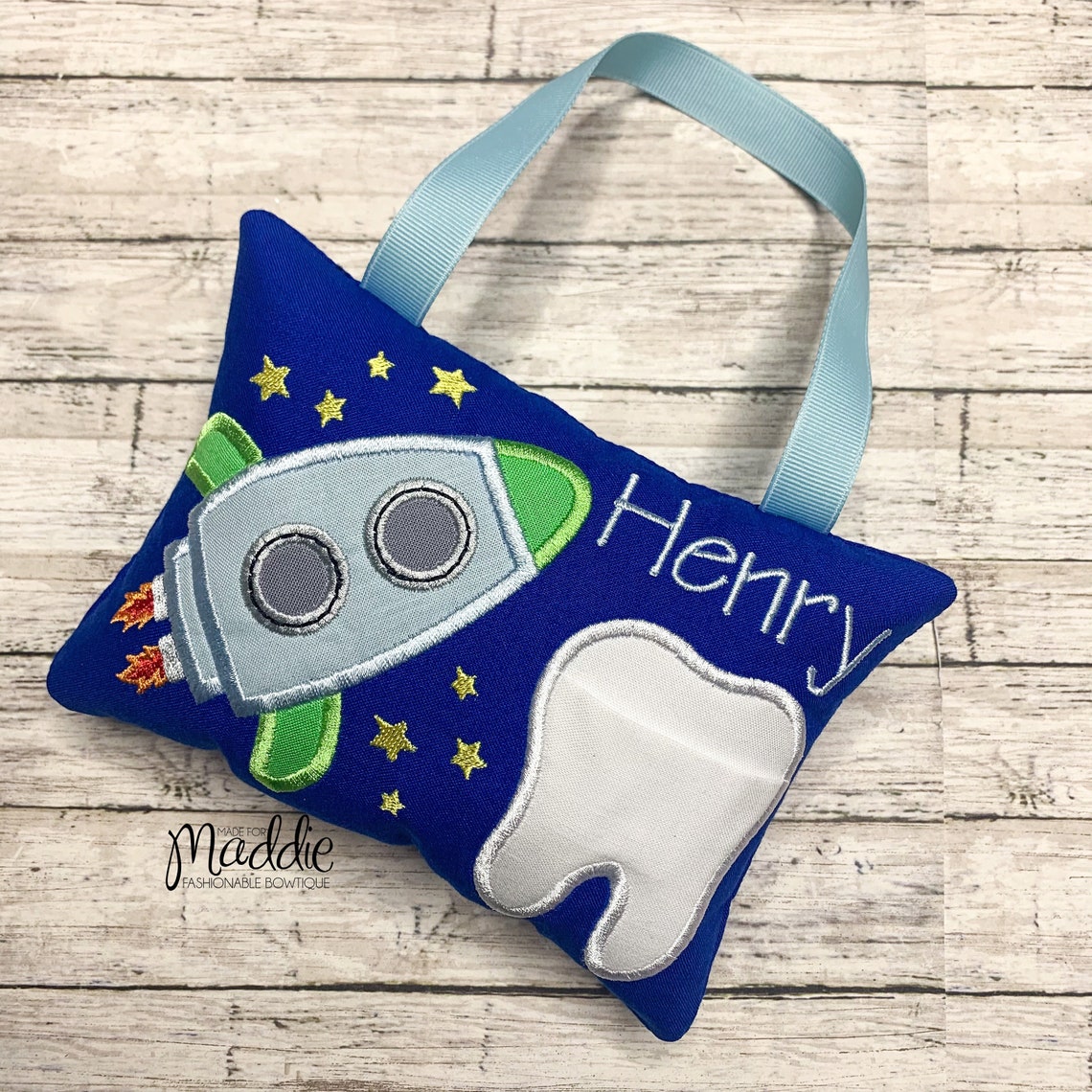 Rocket Tooth Fairy Pillow, Boys Tooth Fairy Pillow, Boy Tooth Pillow ...