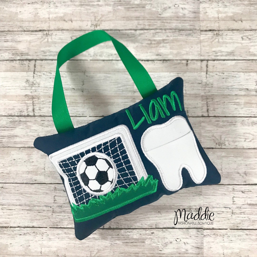 Soccer Tooth Fairy Pillow, Boy Sports Tooth Fairy Pillow, Soccer Tooth ...