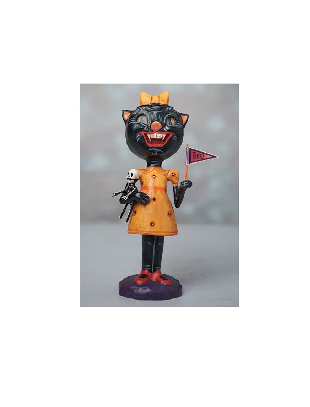Halloween meowza Black Cat Figure 10 Design by Folk Artist Jorge De ...