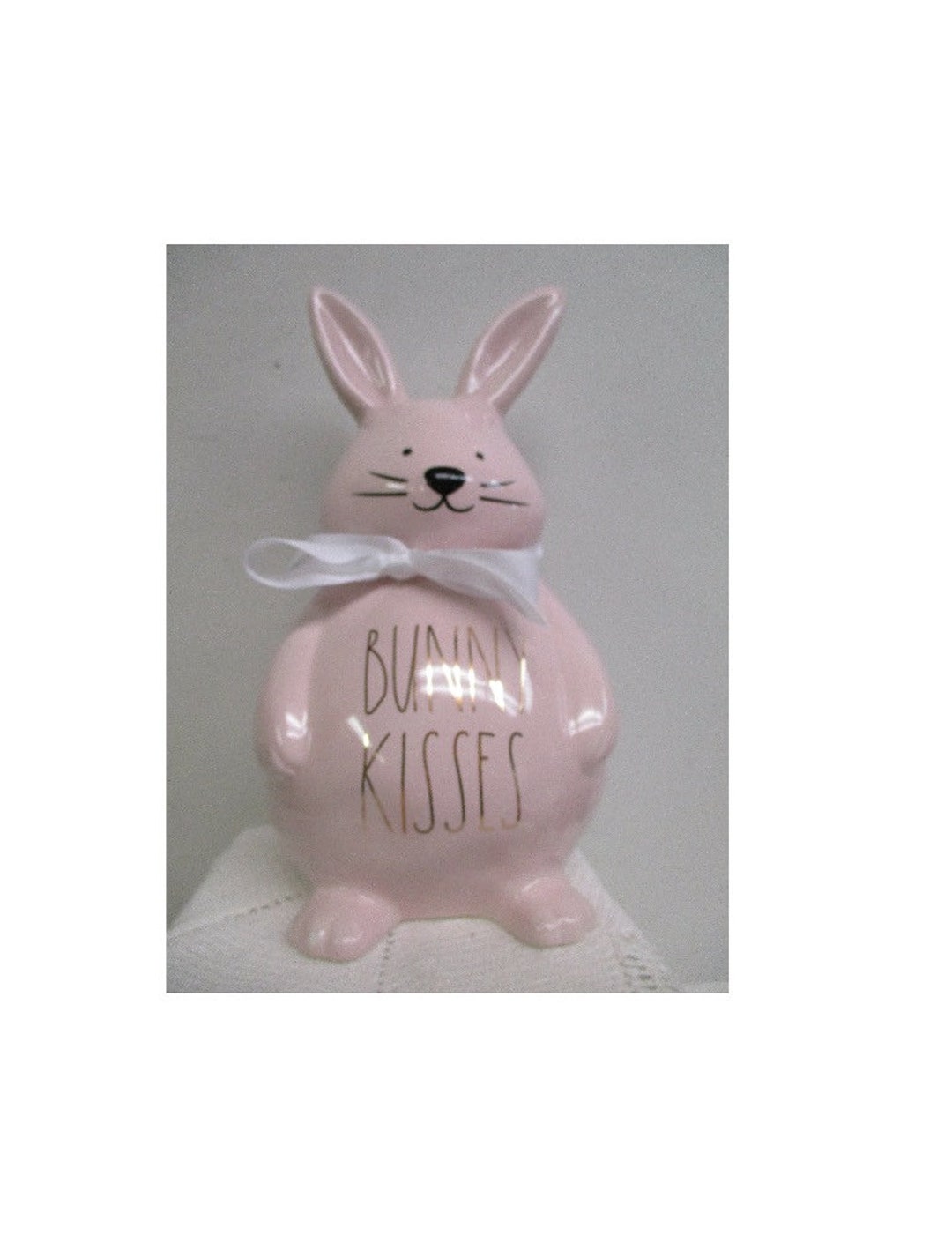 Rae Dunn EASTER Bunny Kisses PINK Ceramic 5.5 X 9. NEW Farmhouse Chic ...