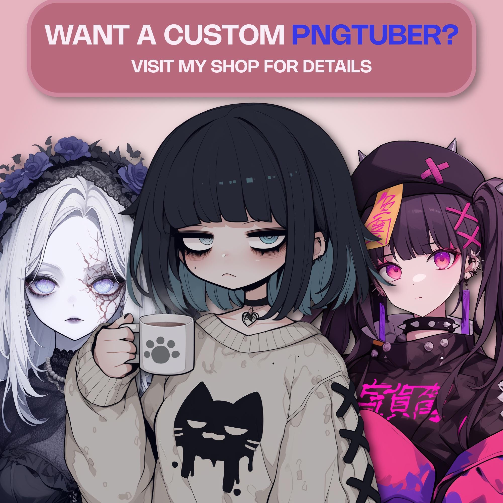 White Hair Girl Pngtuber Model for Veadotube Mini, Cozy Coffee ...