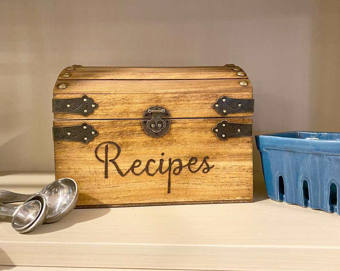 Recipe Card Box Recipe Holder Recipe Box - Etsy