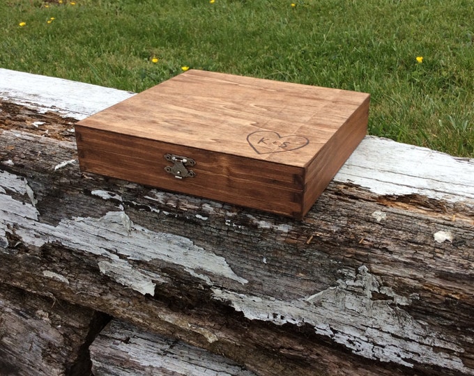 Letter Box/keepsake Box With Heart and Initials - Etsy