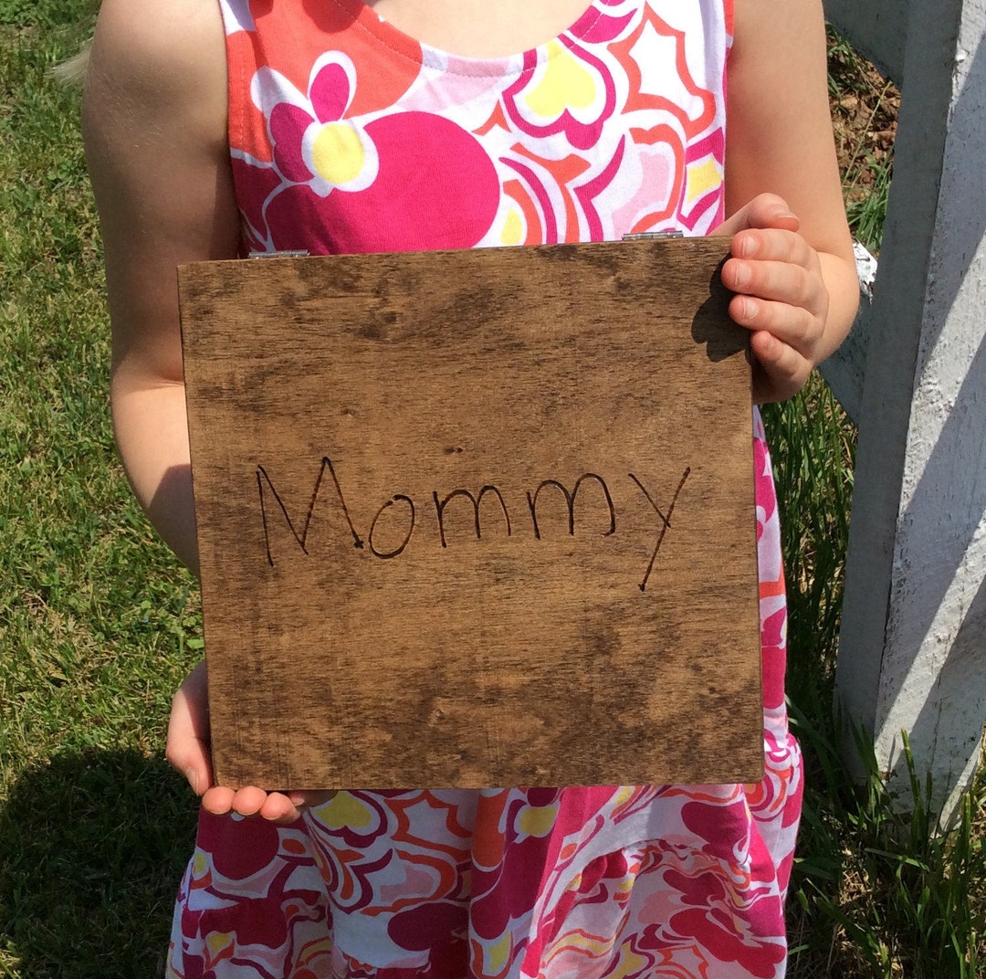 Mothers Day, Father's Day, Keepsake Box, Child's Art, Child's Name, Kid ...
