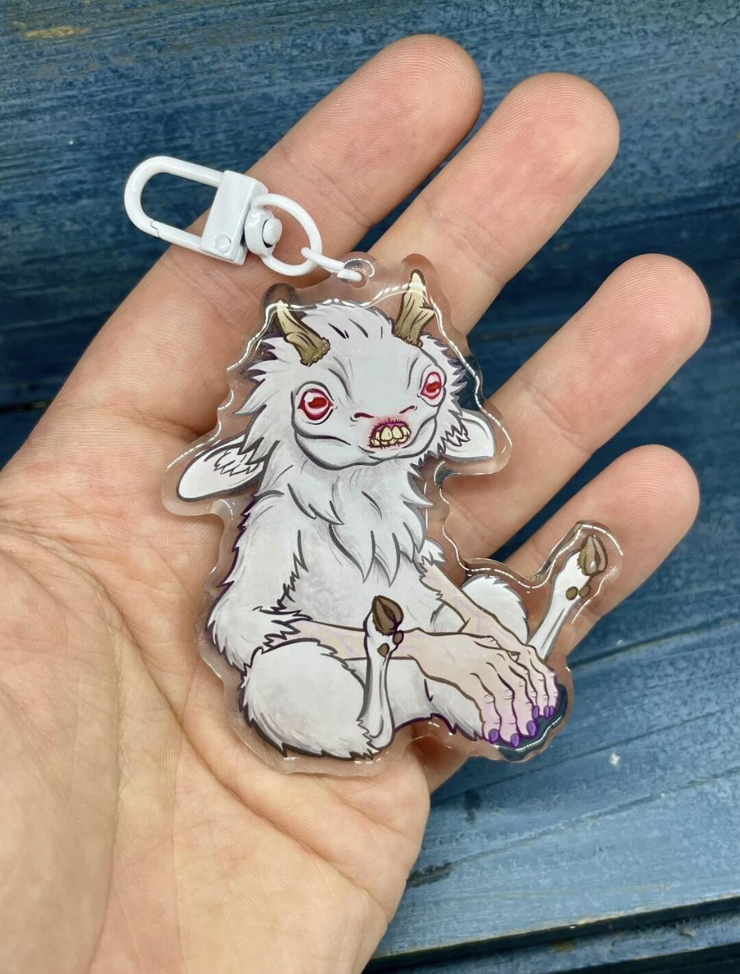Wendigo Acrylic Keychain | Cryptid Charm - Etsy