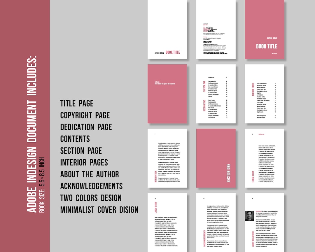Editable Poetry Book Template for Adobe Indesign | Minimalist Poetry ...