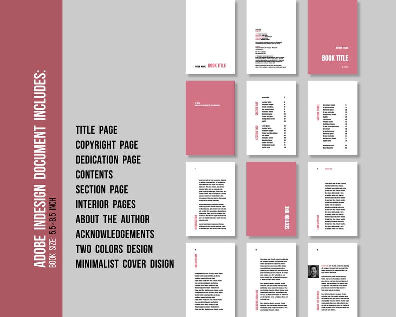 Editable Poetry Book Template for Adobe Indesign | Minimalist Poetry ...