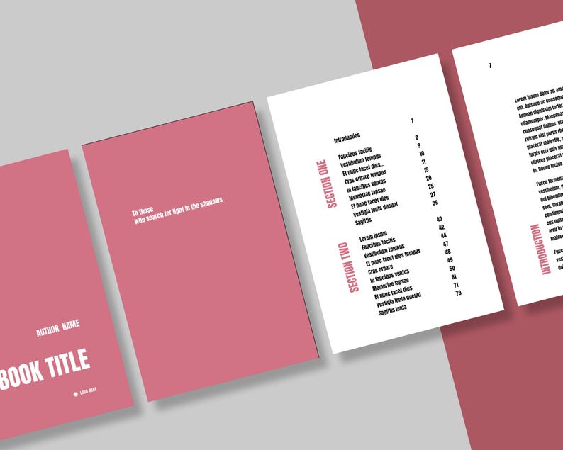 Editable Poetry Book Template for Adobe Indesign | Minimalist Poetry ...