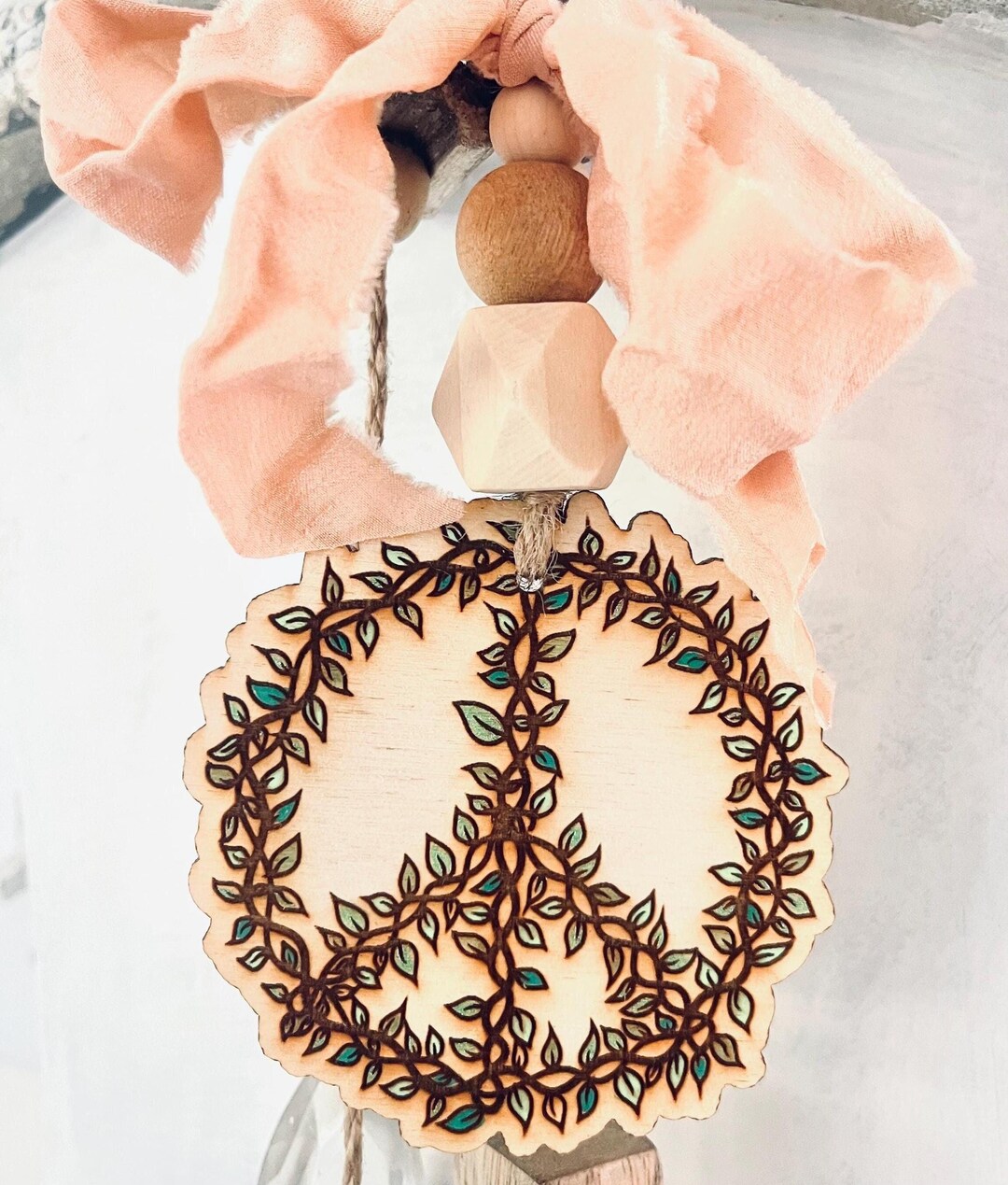 Peace Sign Ornament, Personalized, Customized Wording, Peace Sign for ...