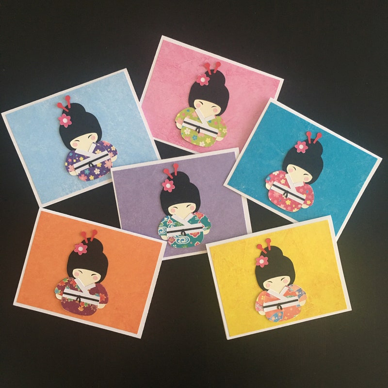 Japanese Girl Card - Etsy