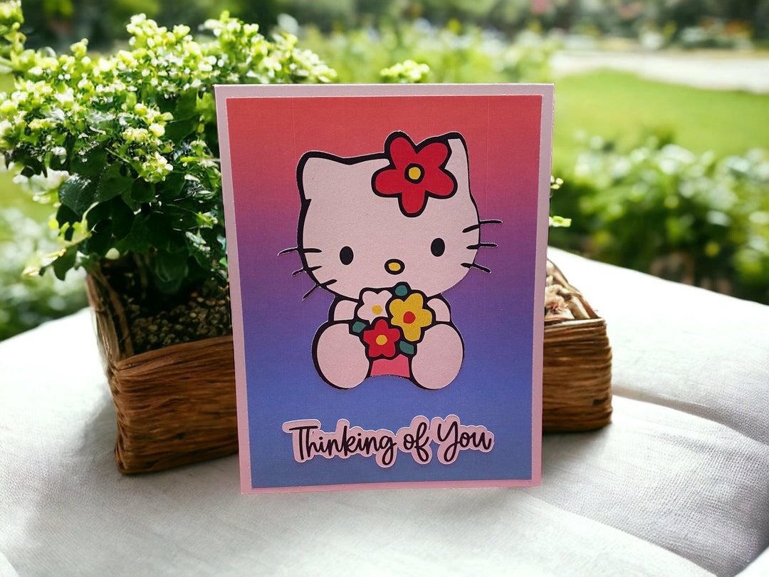 Hello Kitty -thinking of You Card - Etsy