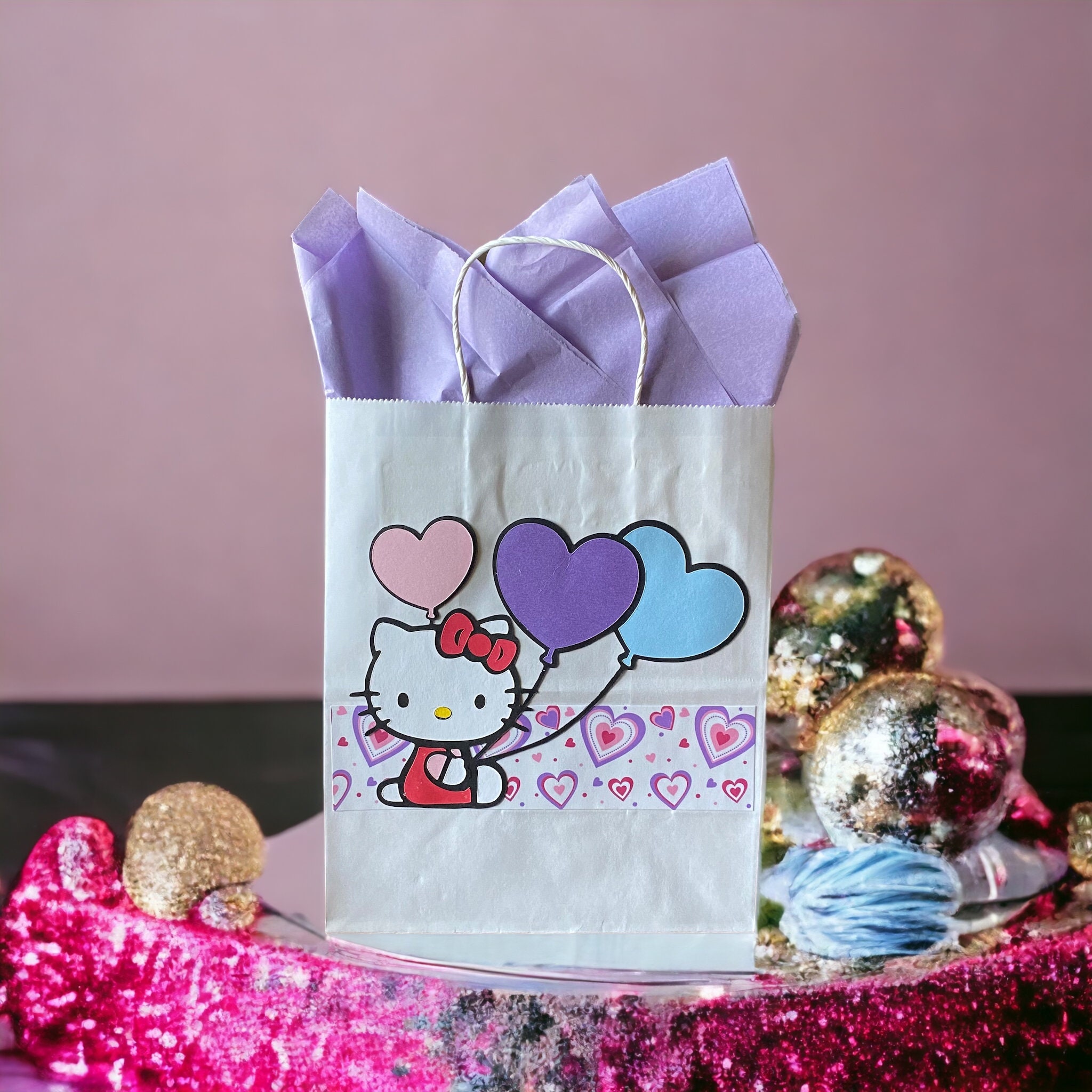 Hello Kitty Tote Bag Party Favor High Quality Hello Kitty Paper Gift