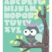 Owl ABC Children's Wall Art Print 8x10 (green) - Etsy