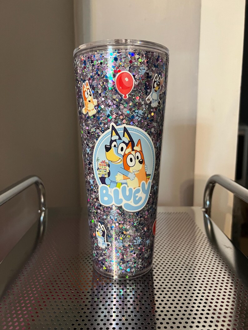 Bluey 24oz Snowglobe Tumbler - Etsy
