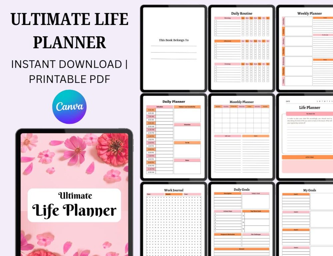 Ultimate Life Planners, All-in-one Life Planner Bundle, Digital ...