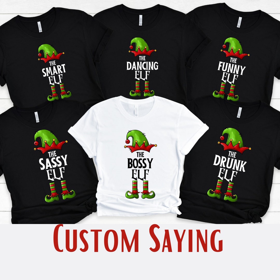 Funny Christmas Elf Shirts, Family Matching Christmas Sweatshirts ...