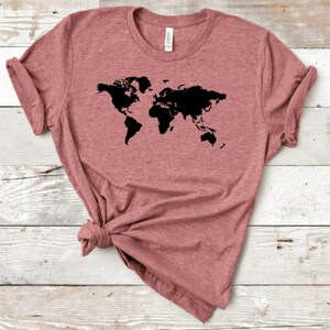 Adventure Tshirt World Map Shirt Travel Shirtscitizen - Etsy