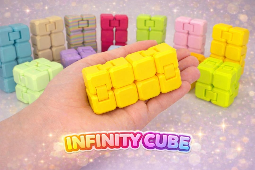 3D Printed Infinity Cube Fidget Toy – Smooth Folding Sensory Desk Toy ...