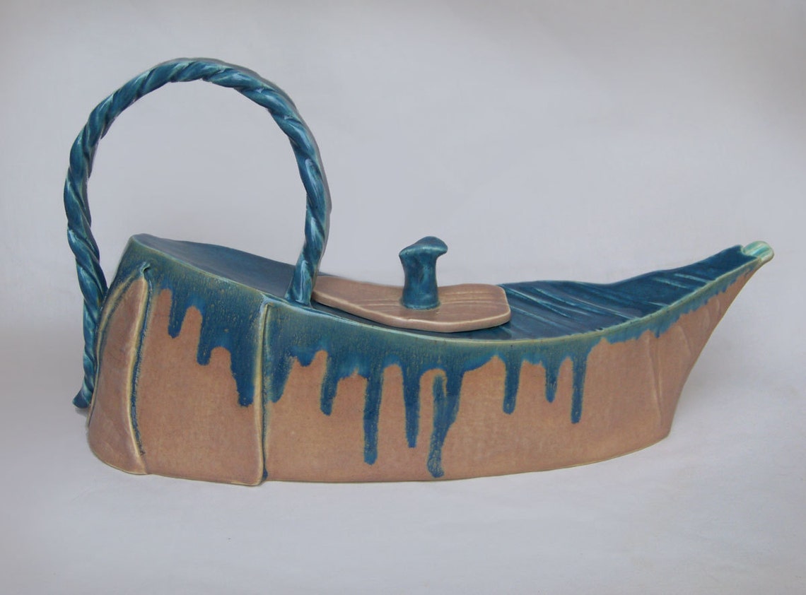 Handbuilt Ceramic Teapot Set With Eight Teacups - Etsy