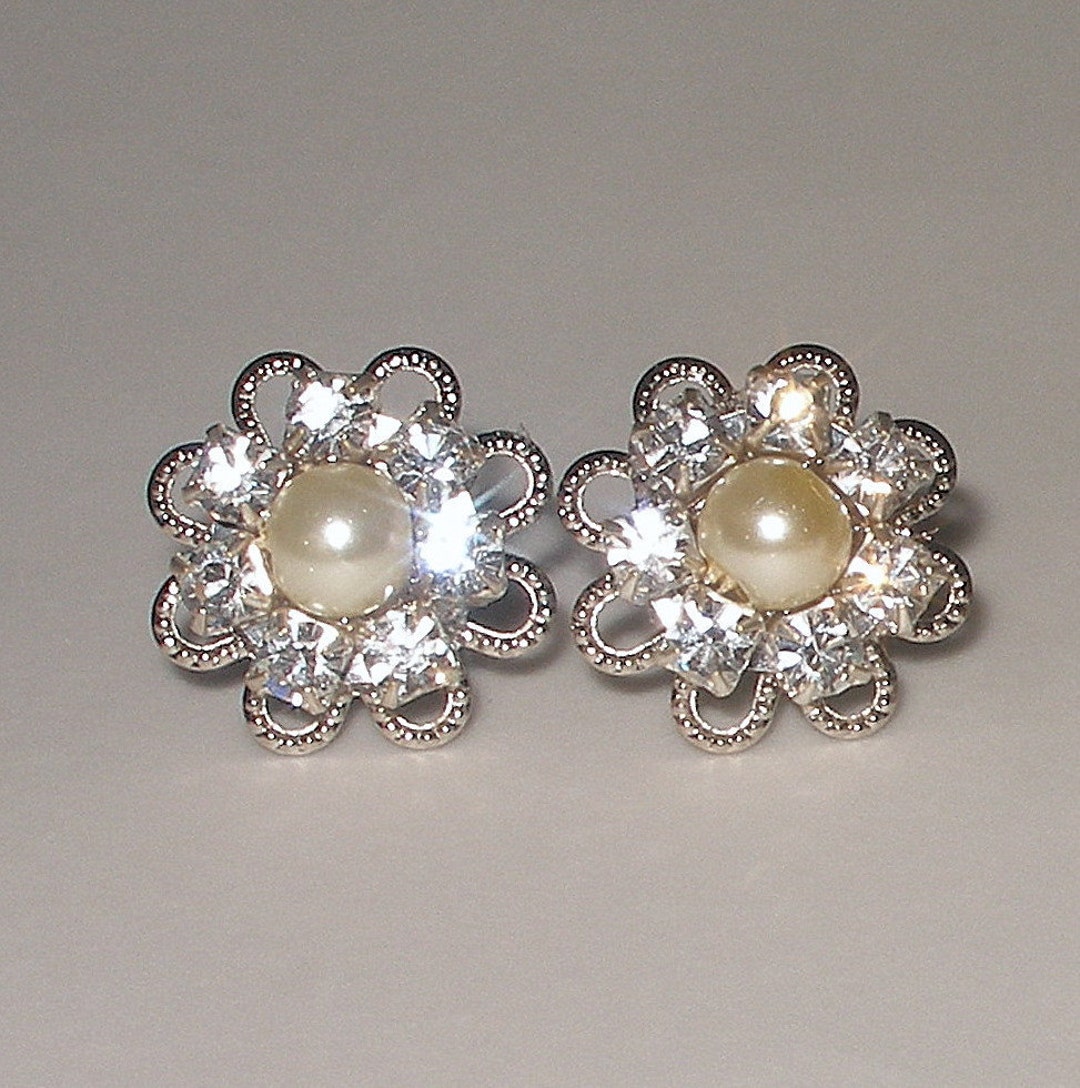 Bridal Earrings,rhinestone Earrings,wedding Earrings,pearls and ...