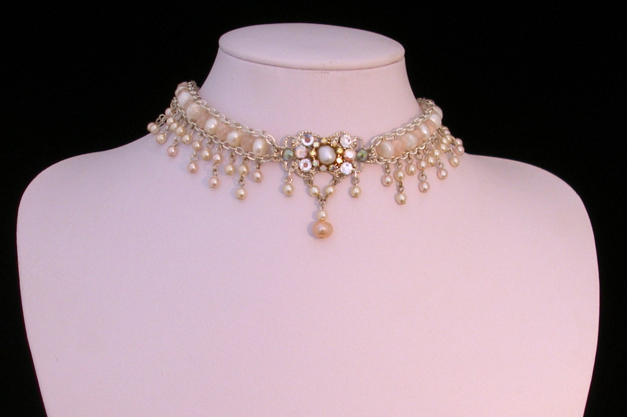 Bride Choker Wedding Necklace Bridal Pearl Choker Bridal Necklace ...