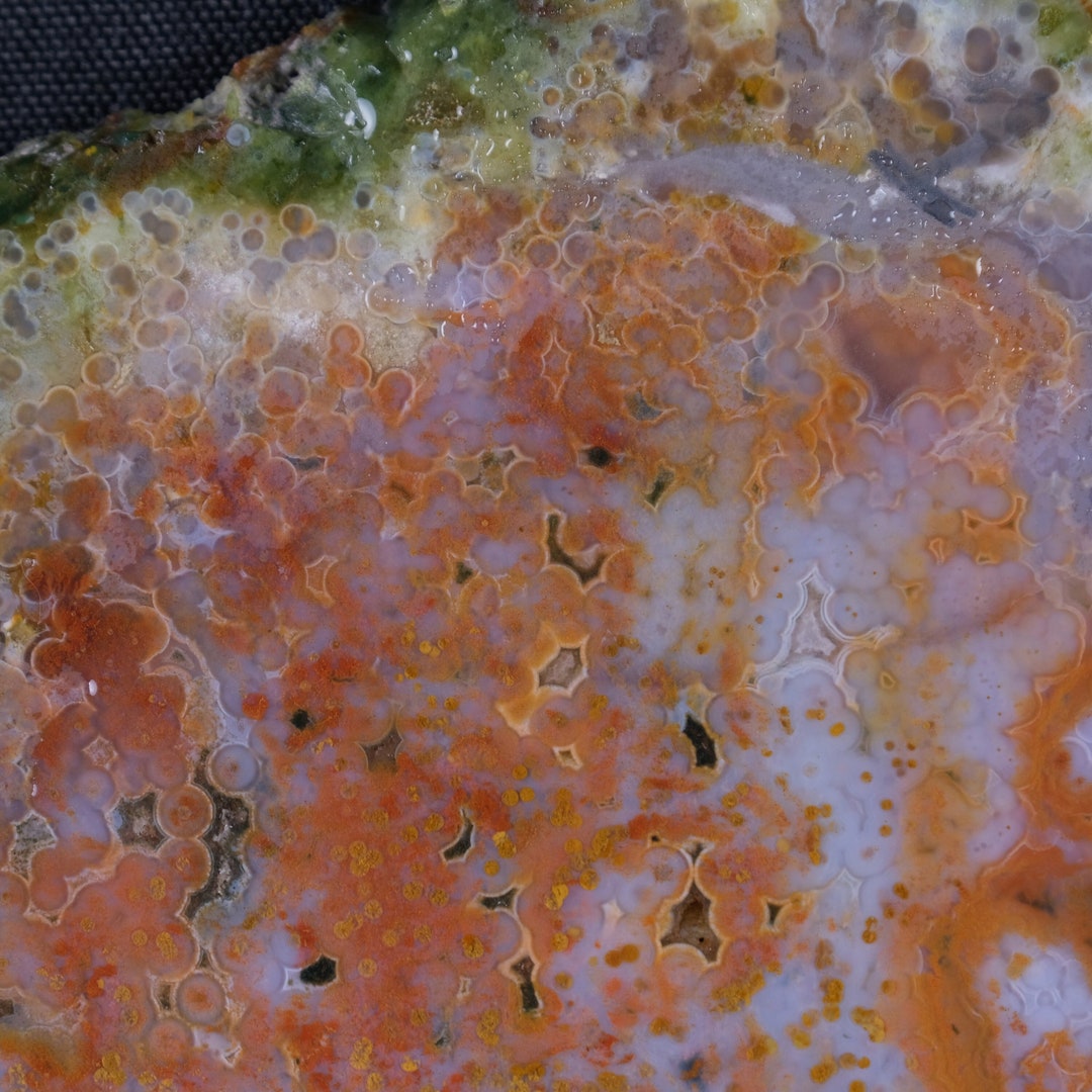 Rare! Old Stock Translucent Jelly Natural Ocean Jasper Slab Marovato ...