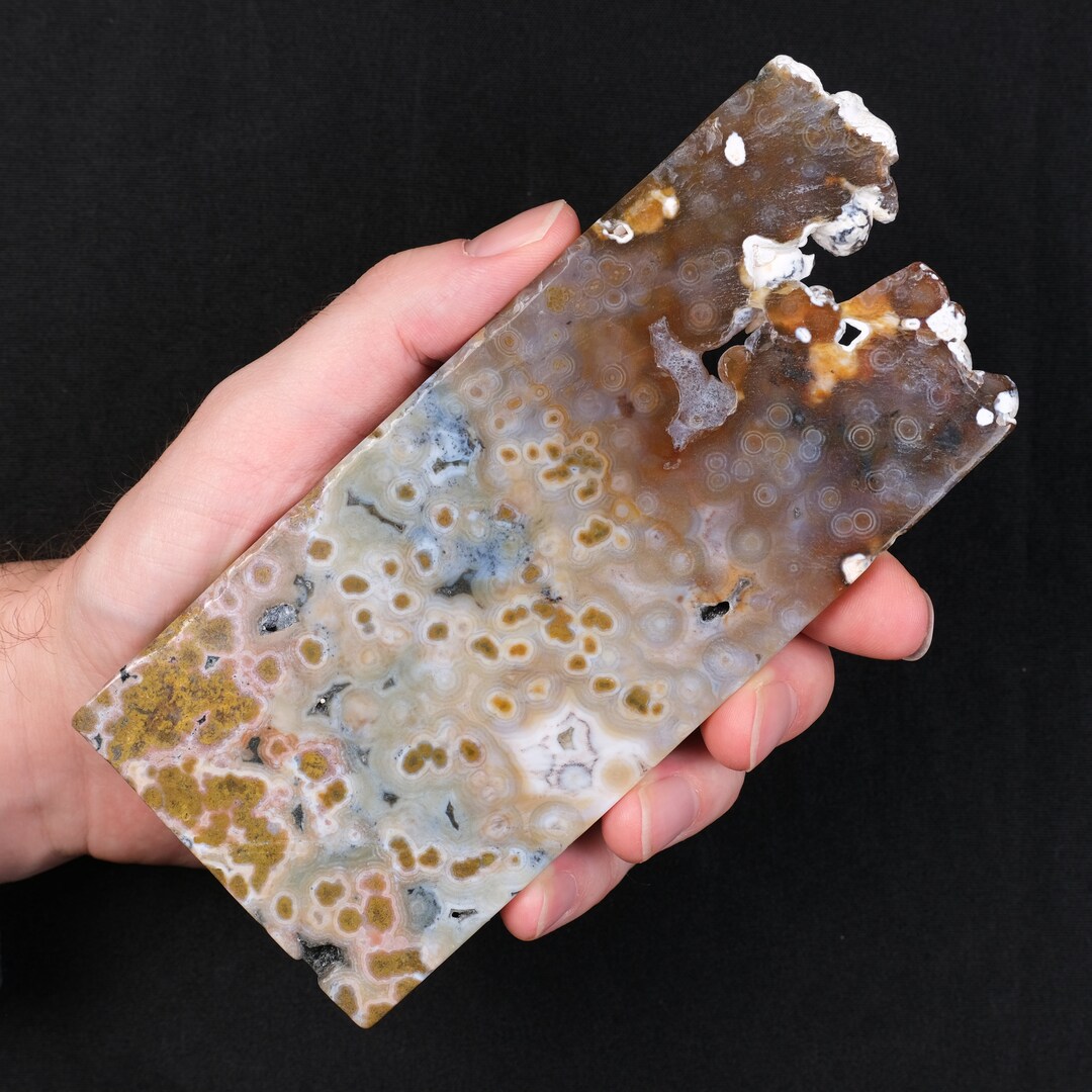 Rare Vein 8 Pink Translucent Jelly Natural Ocean Jasper Slab Marovato ...