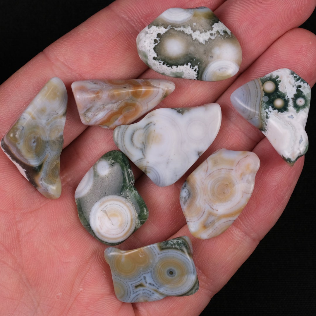 Stunning Grade A Gemmy Vein 8 Natural Marovato Ocean Jasper Stone ...