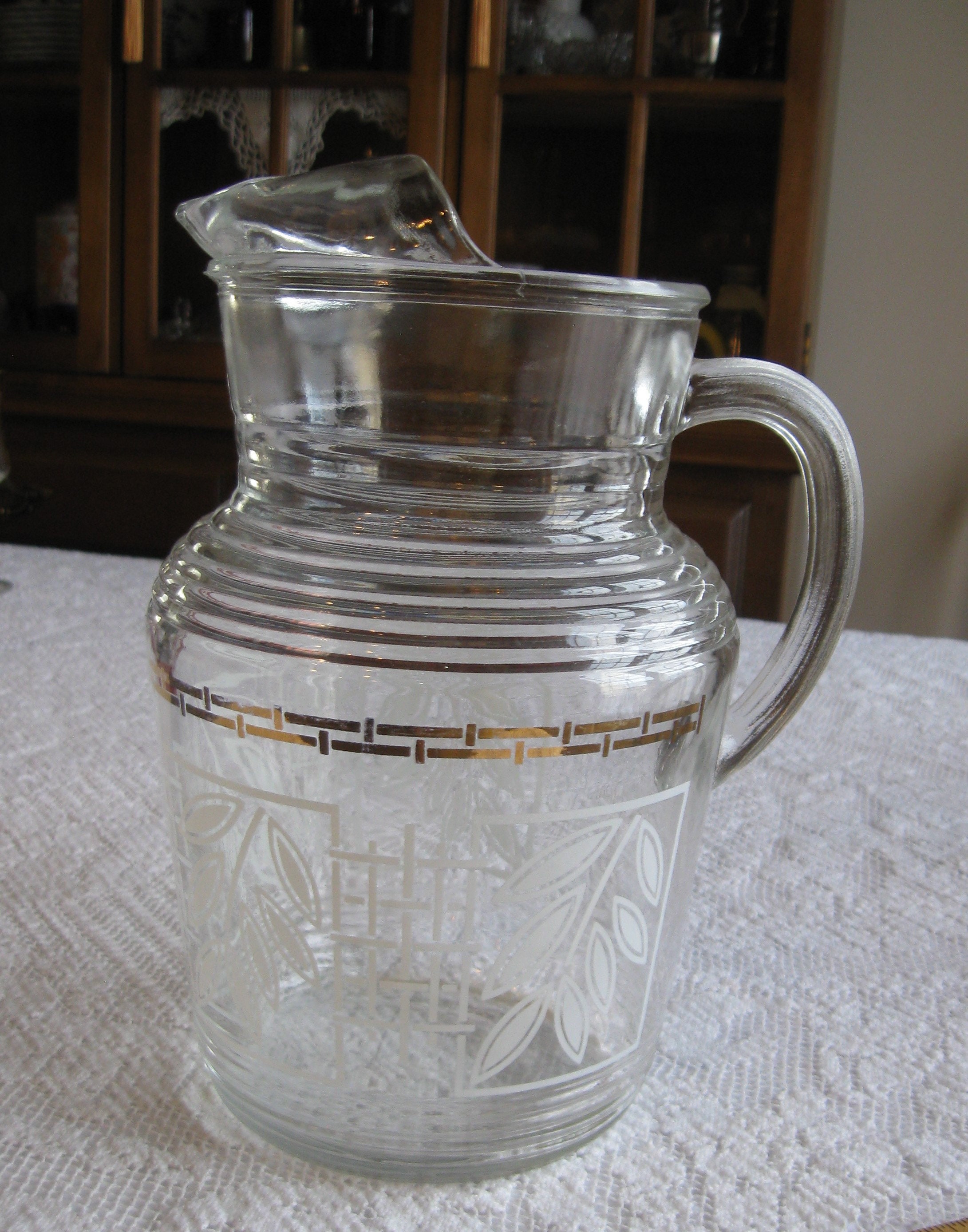 Ice Tea Pitcher 1960s Water Pitcher Half Gallon Pitcher - Etsy