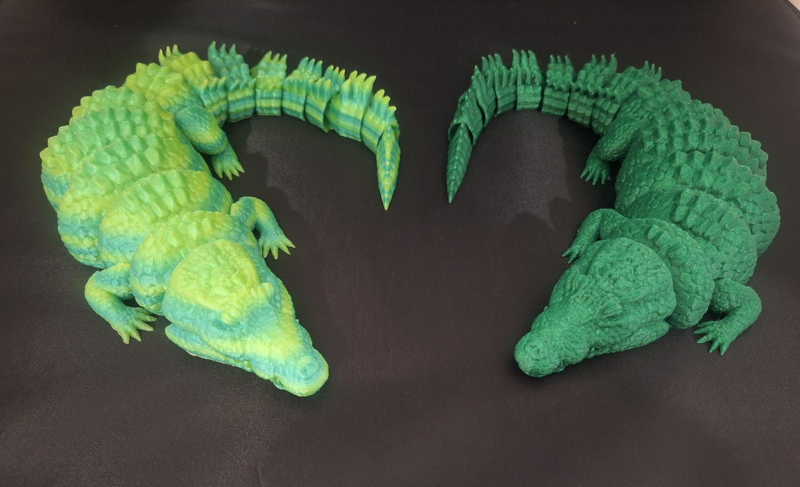 3D Flexi Alligator, 3D Printed Articulated Alligator, Flexi Crocodile ...