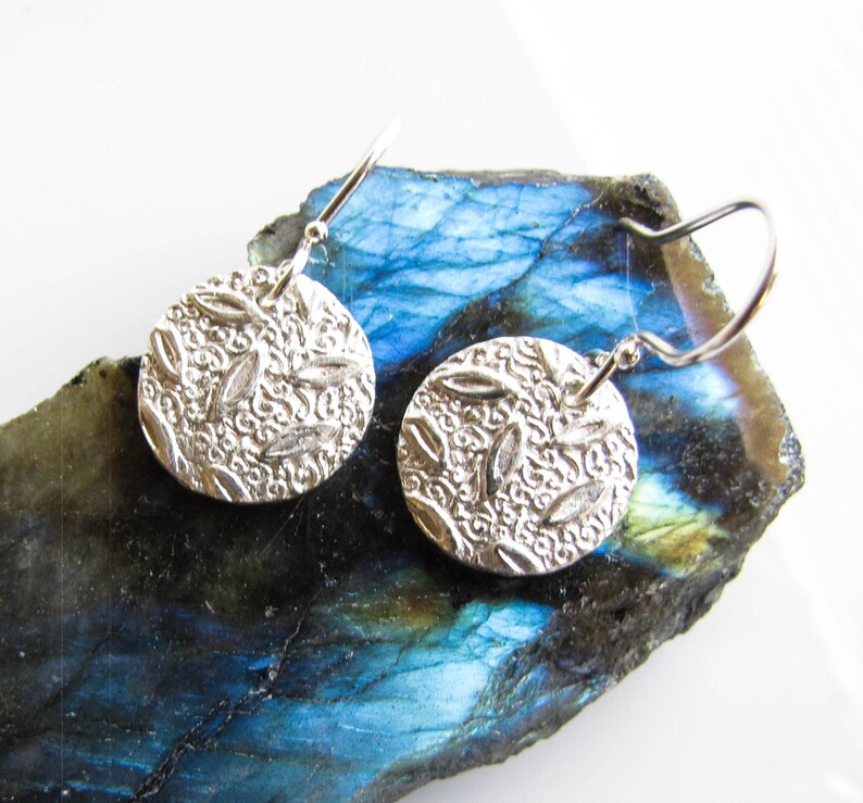 Silver Earrings , PMC Silver Earrings , Pure Silver , Fine Silver ...