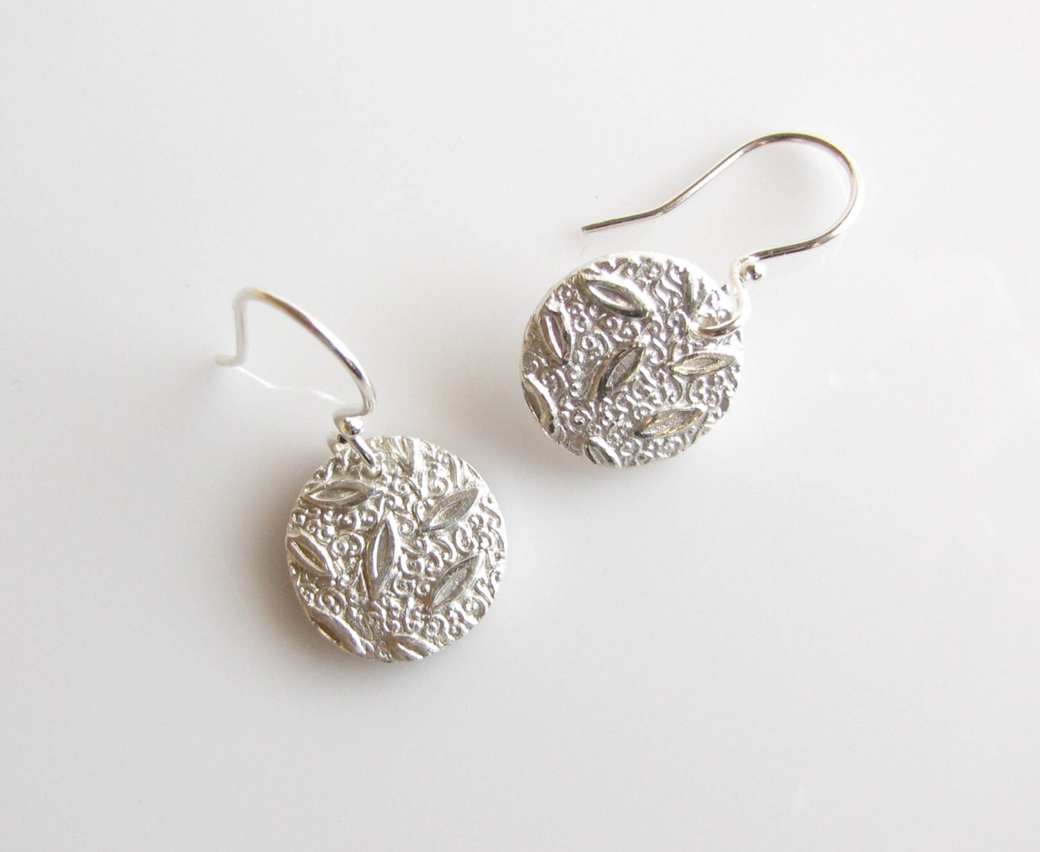 Silver Earrings , PMC Silver Earrings , Pure Silver , Fine Silver ...