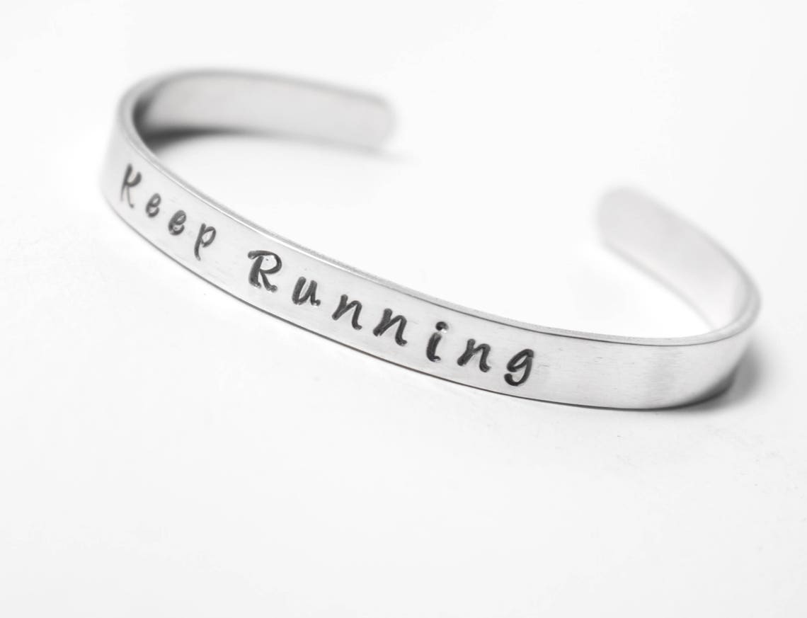 Keep Running Bracelet , Runner Bracelet , Gift for Runners , Marathon ...