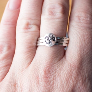 Ohm Ring , Sterling Silver Om Ring , Om Ring , Sterling Silver Ring ...