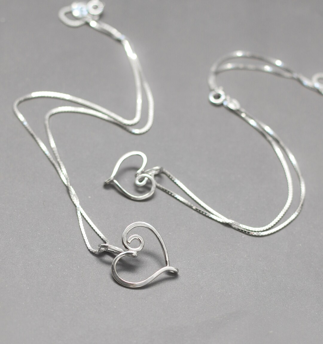 Mother Daughter Heart Necklace Set , Heart Necklace , Mother Daughter ...