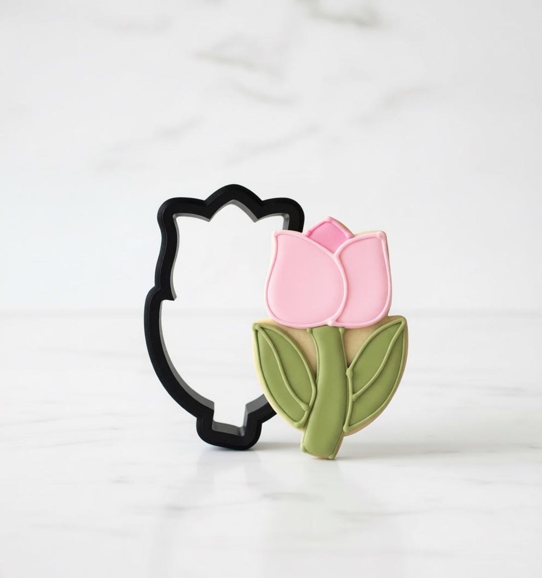 Tulip Cookie Cutter- Spring Flower Cookie Cutter- Floral Sugar Cookie ...