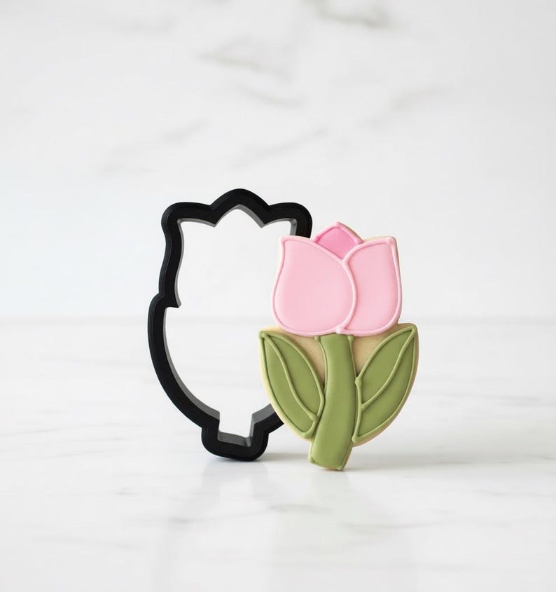 Tulip Cookie Cutter- Spring Flower Cookie Cutter- Floral Sugar Cookie ...