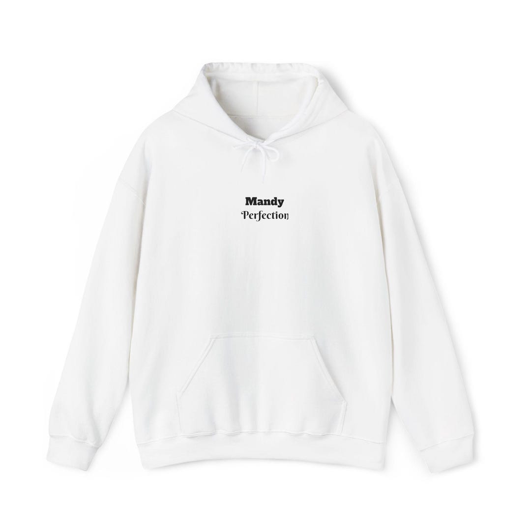 Mandy Perfection Hoodie | Minimal Script Logo Hooded Sweatshirt - Etsy