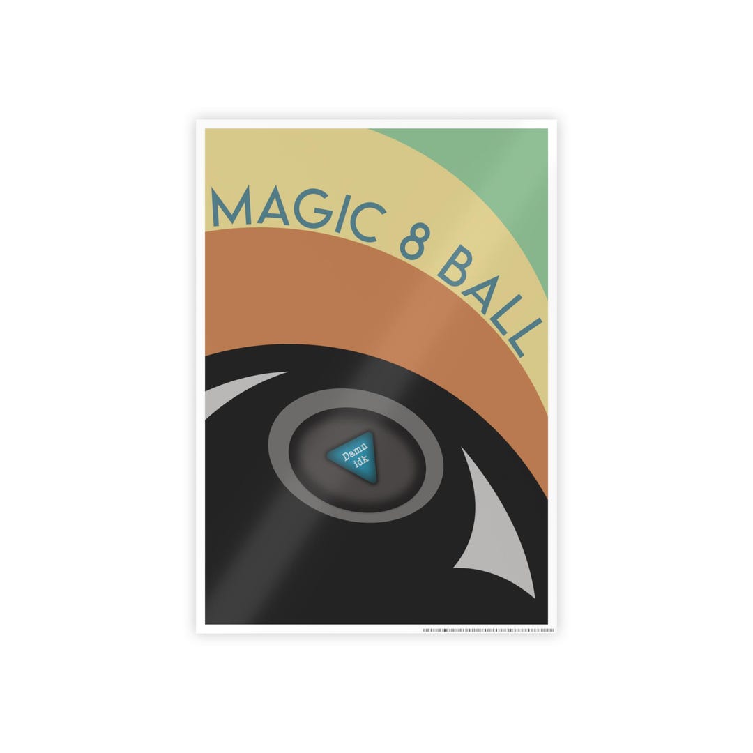 Magic 8 Ball Poster | Gloss Art Print for Living Room or Game Room - Etsy