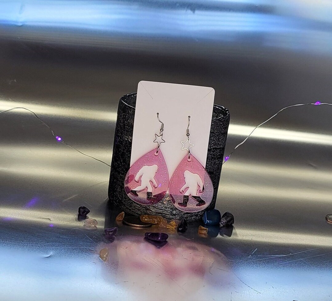 These Are My Cryptid Hunting Earrings in Plum - Etsy