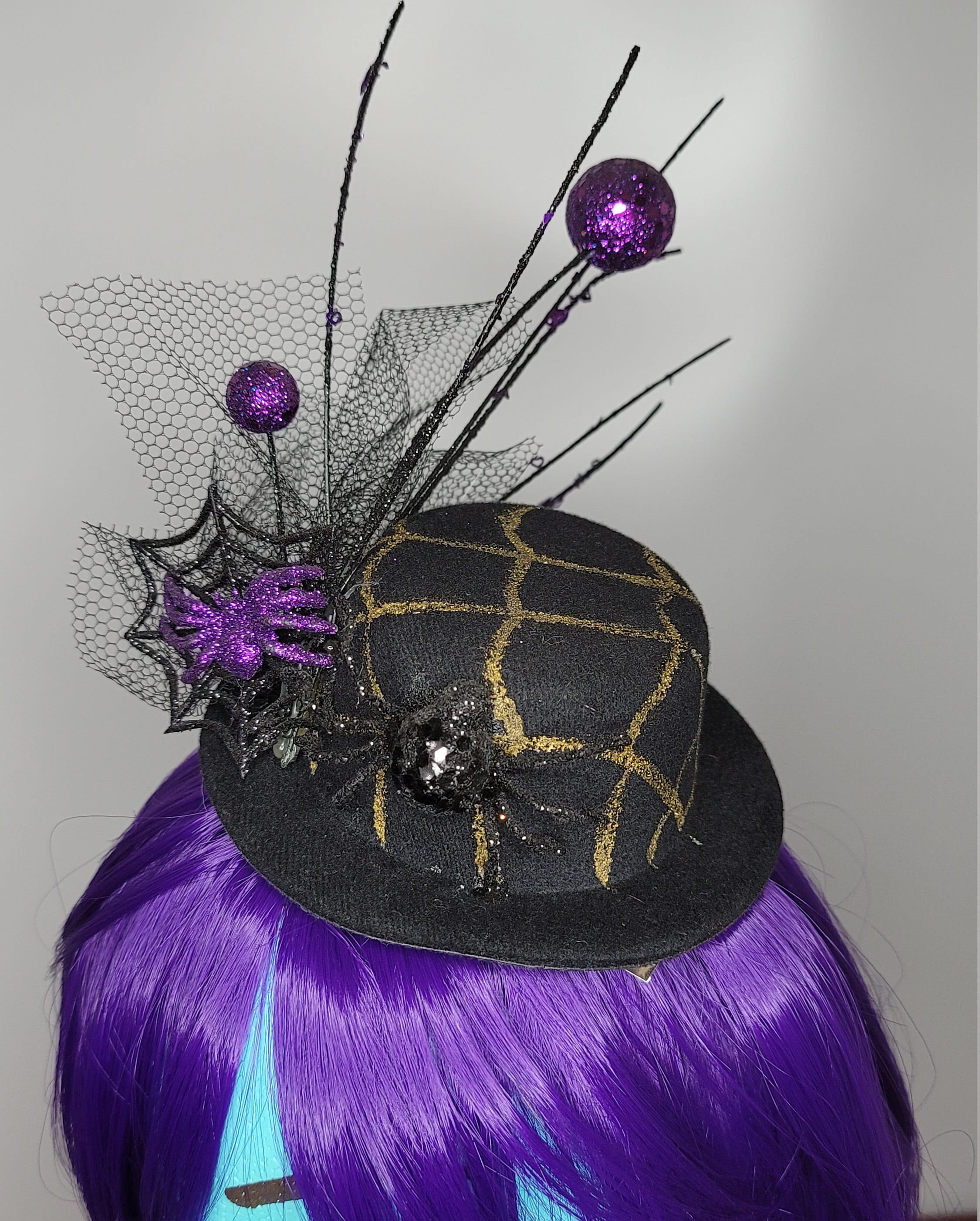 Widow Maker Halloween Mini Top Hat Fascinator | Etsy