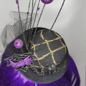 Widow Maker Halloween Mini Top Hat Fascinator - Etsy